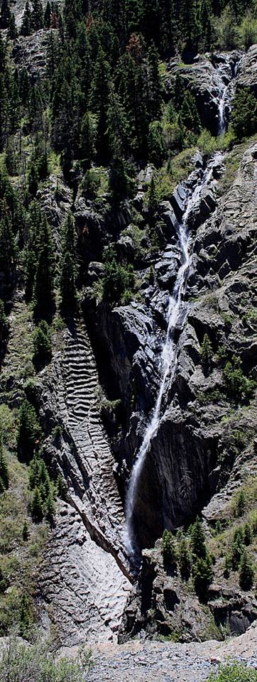 BEAR CREEK FALLS ABOVE THE BOX CANYON - OURAY, COLORADO - Marshmallow Ranch