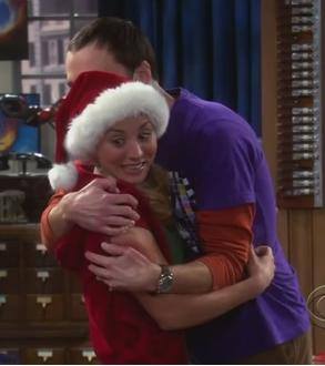 Sheldon hugs Penny - Marshmallow Ranch
